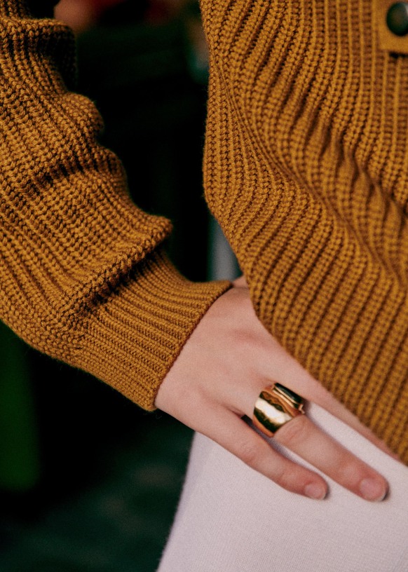 Caleb Jumper - Gold - Merino Wool - Octobre Éditions