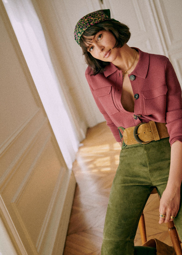 Betty Cardigan - Hazelnut - Merino Wool - Sézane