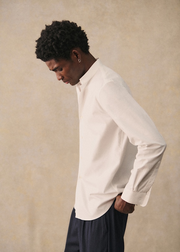 Pinpoint Edgar Shirt - White - Organic cotton - organic textile ...