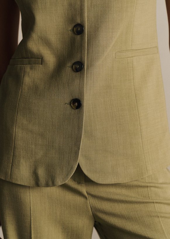 Redo Jacket - Olive Green - Viscose ECOVERO™ LENZING™ - Sézane
