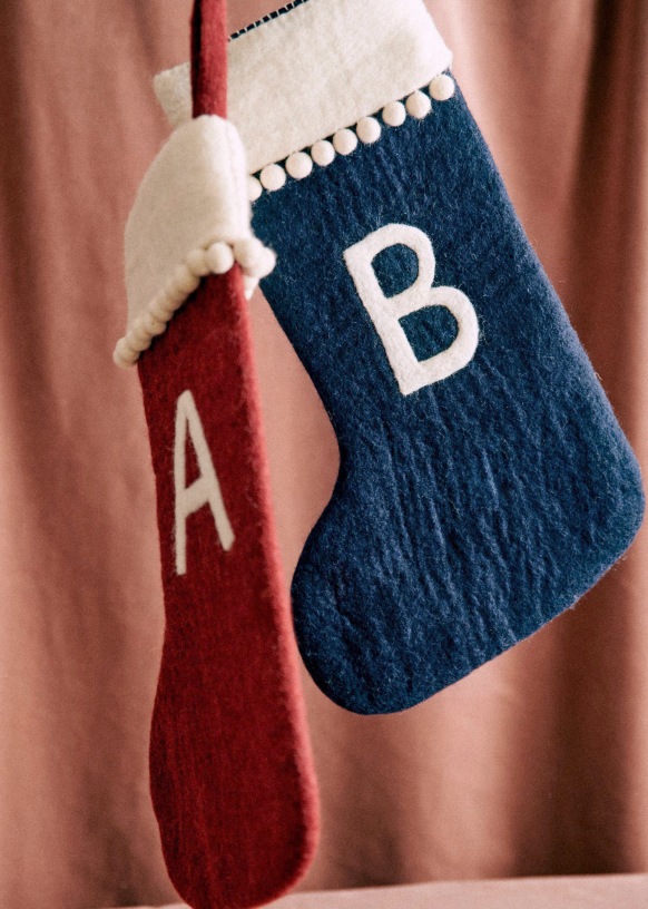 Burgundy Festive stocking - S - Sézane