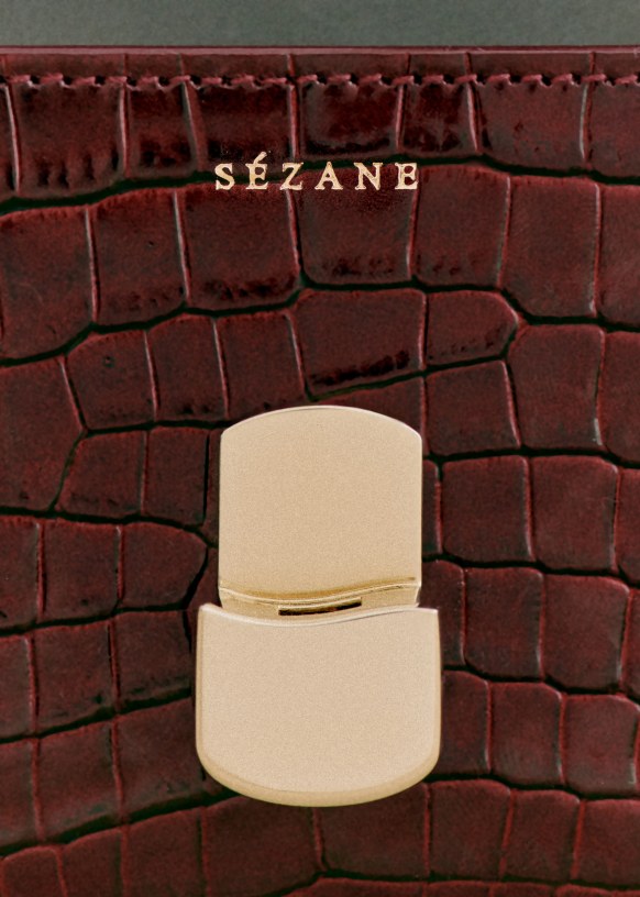 Milo Large Wallet - Chocolate Croco Print - Crocodile-embossed cowhide ...