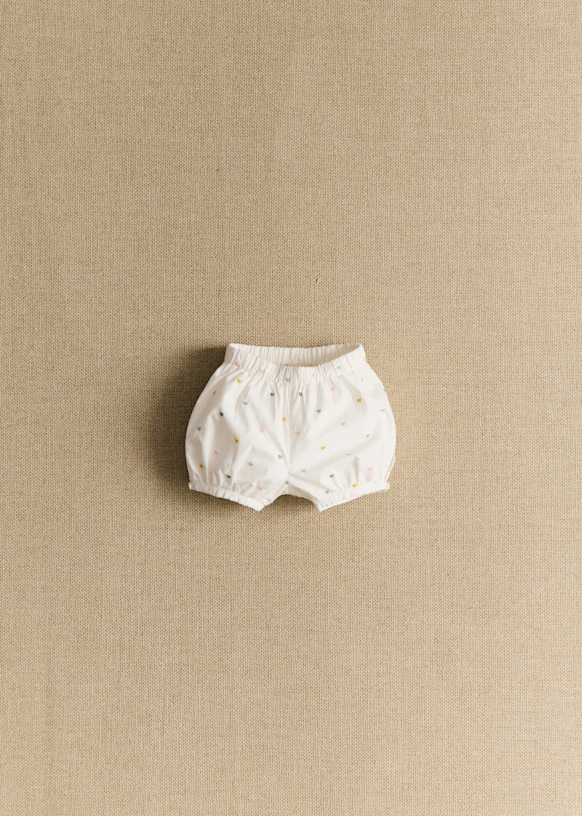 Bloomer Gabriel - Flores Pastel - Algodão Orgânico - Sézane