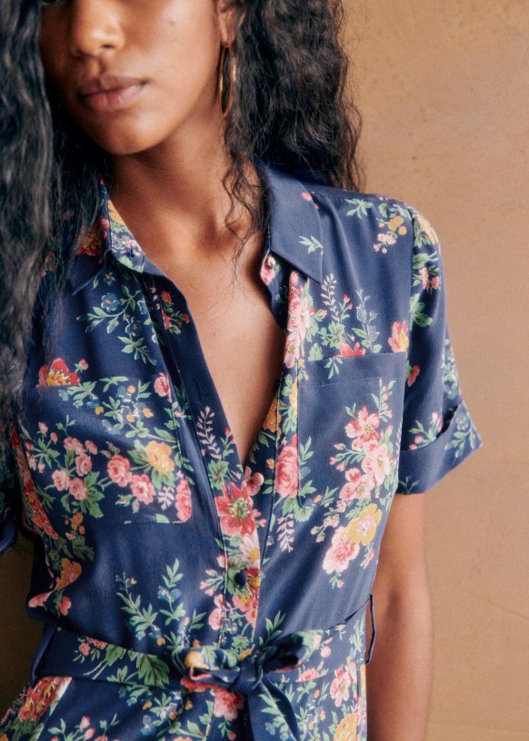 Adèle Dress - Trianon Print - Viscose - Sézane