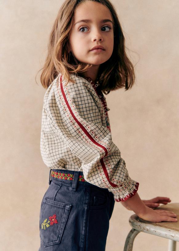Le Crop - Petit Sézane x Lucia Vergara - Jazmin ネイビーバックグラウンド - オーガニック ...