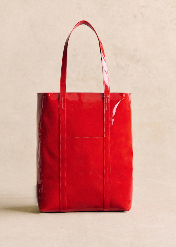 The Tote - Patent Red - Bovine leather - Sézane