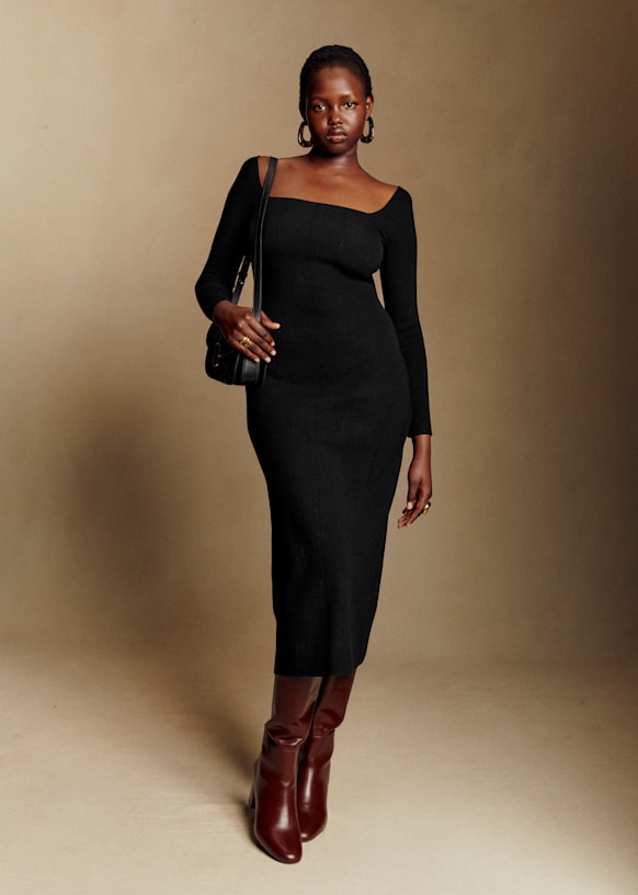 Rime Dress - Black - Viscose ECOVERO™ LENZING™ - Sézane