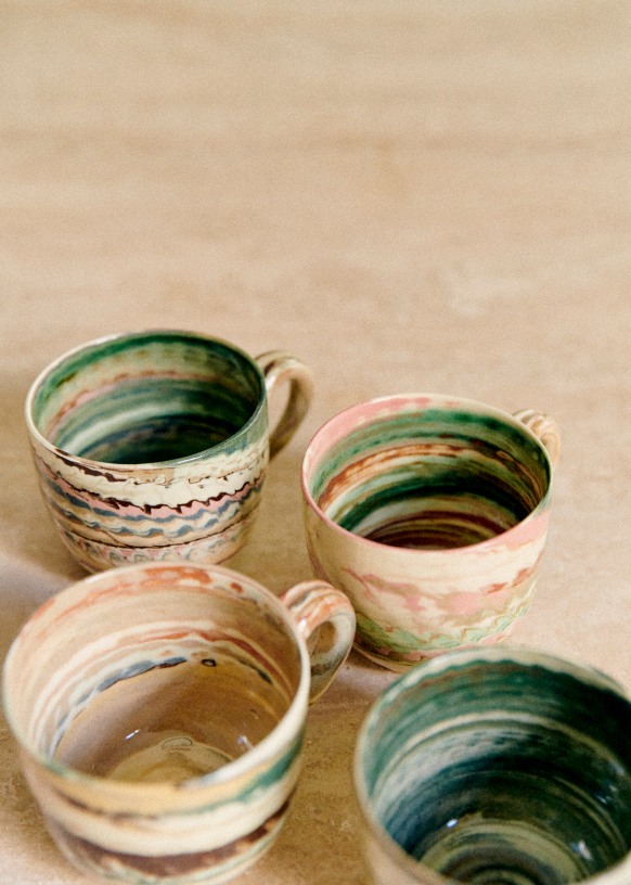 Florence Girod - Set of 4 cups - Mixed Earth - Sézane