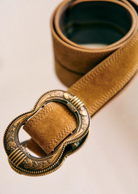Ceinture Gaia - Caramel - Croûte de cuir bovin - Sézane