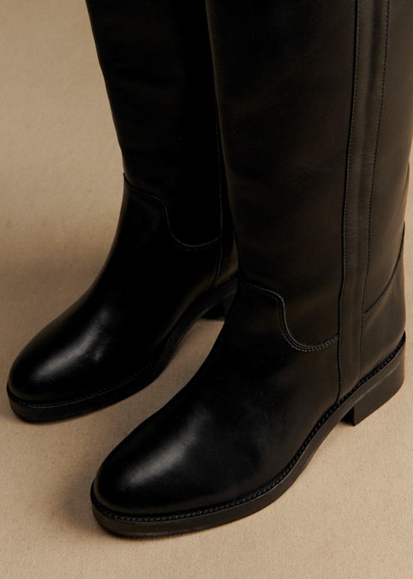Bridget Knee Boots - Sandstone - Bovine leather - Sézane