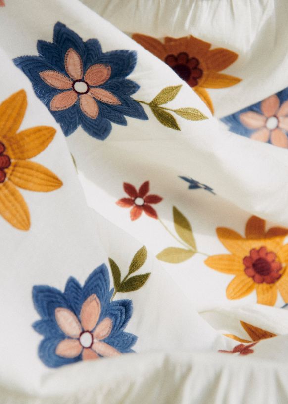 Olyna Dress - Gardenia Print - Linen - Octobre Éditions