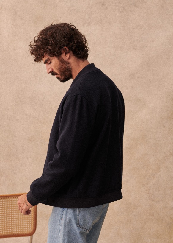 Connell Teddy - Navy Blue - Wool - Sézane