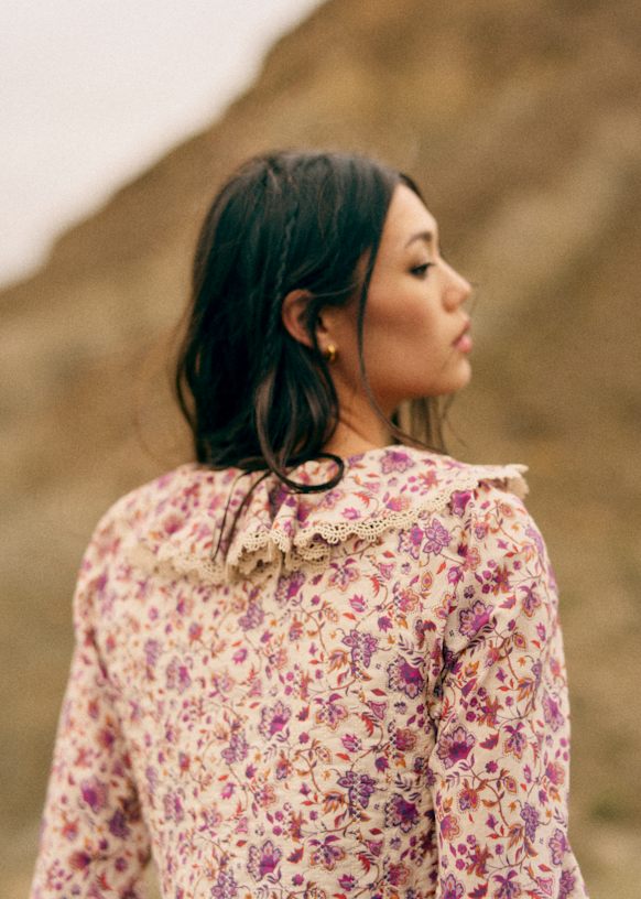 Alexiana ブラウス - ナウシカマルチカラー - オーガニックコットン - オーガニック織物 - Sézane