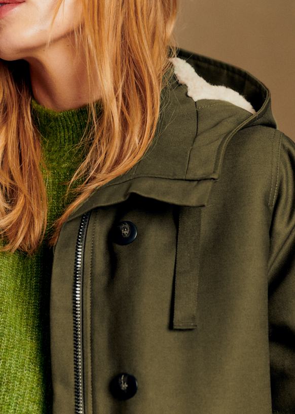 Bill Coat - Olive Green - Organic Cotton - Octobre Éditions