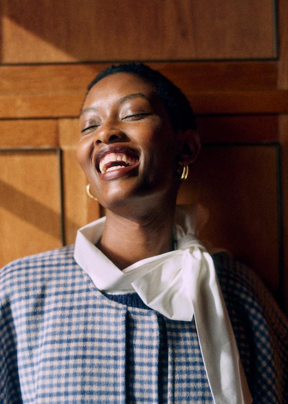 Capa Raul - Sézane x MDLO - Pata de gallo azul - Lana - Sézane