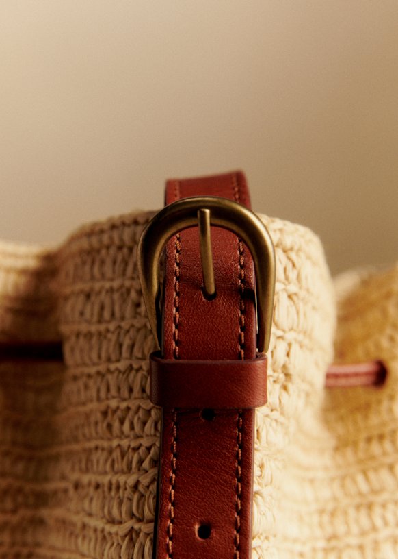 Mini Farrow Raphia Bag - Natural Beige - Raffia - Sézane