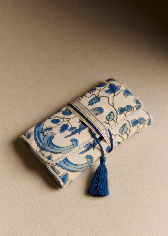 Jewelry Pouch - Sézane x Antoinette Poisson - Blue Birds Print - Cotton ...