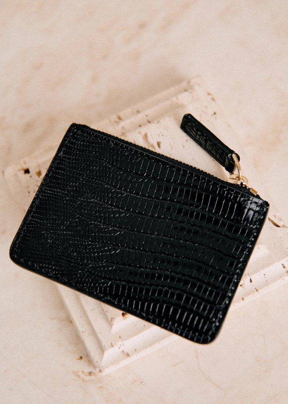 Alfredo Coin Case - Embossed black - Octobre Éditions