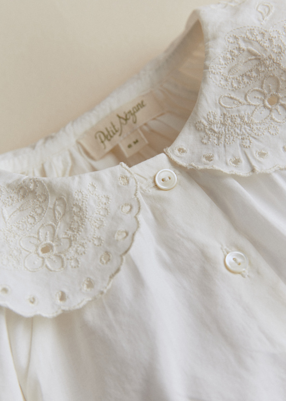 Rosie Blouse - Cream - Organic cotton - organic textile - Sézane