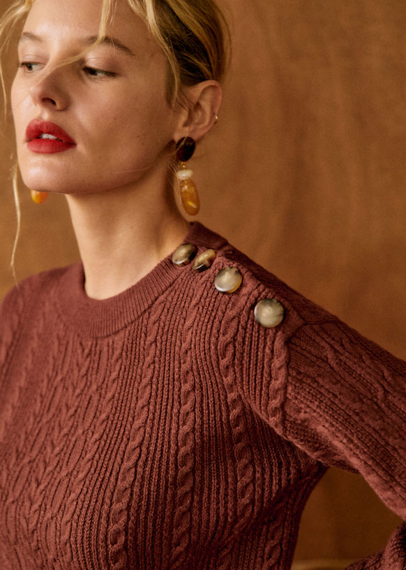Camilla Jumper - Olive Green - Merino Wool - Octobre Éditions