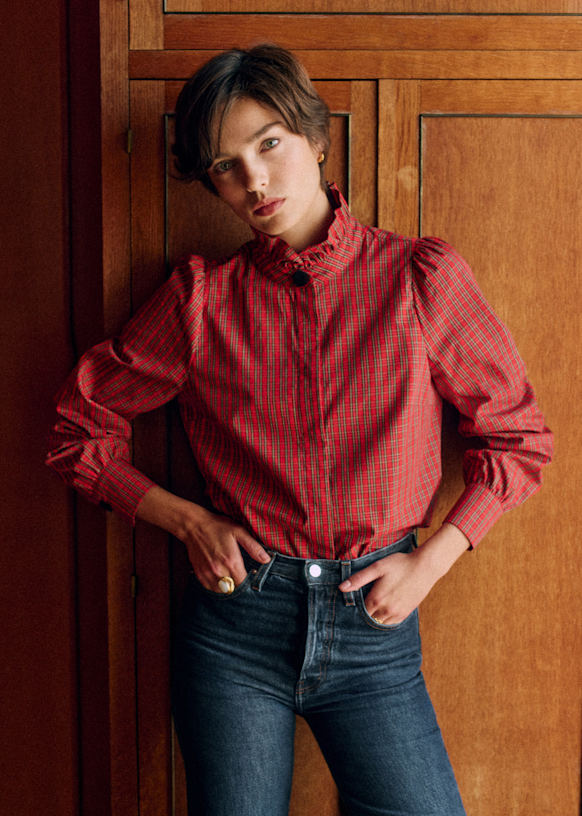 Faustina Shirt - Sézane x MDLO - Bury Check - Organic Cotton - Sézane