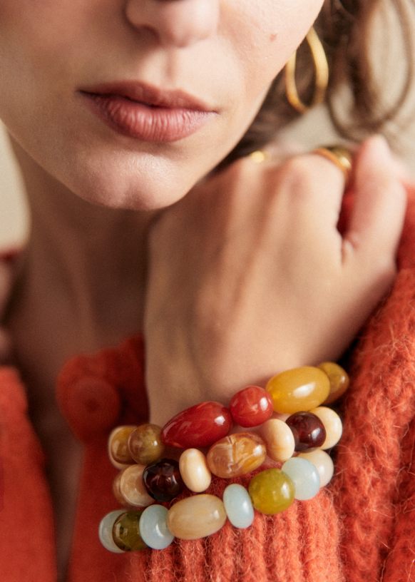 Morgane Bracelet - Caramel Multi - Pink Creation - Resin - Sézane