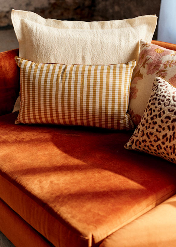 Pianissimo Woven Cushion - Small Model - Caramel - Cotton - Sézane