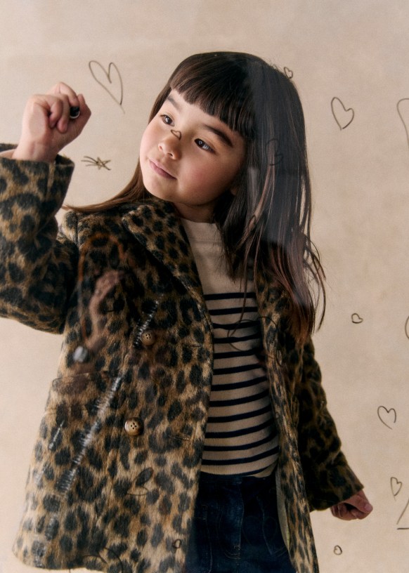 Manteau Zoé - Léopard - Acrylique - Octobre Éditions