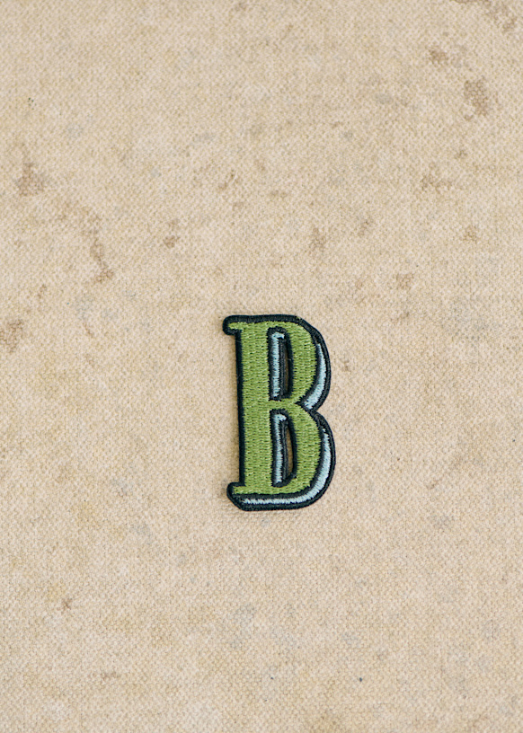 Green / blue badge - Letter B - Green - Polyester - Sézane