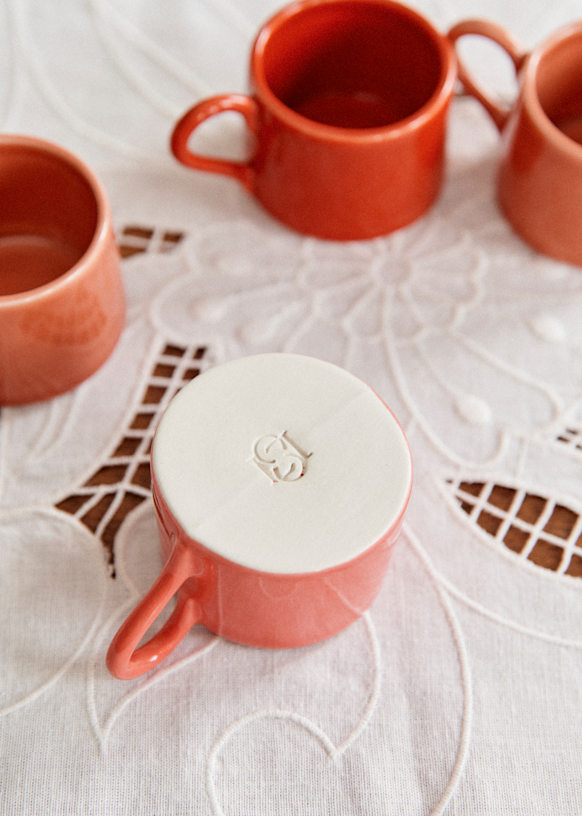 Set of 4 espresso cups - Green - Ceramics, porcelain and earthenware ...