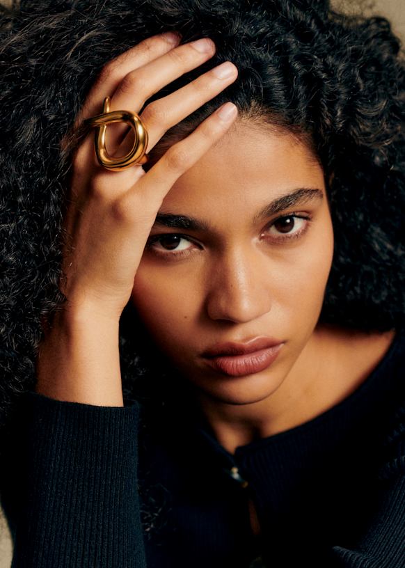 Bague Valentin - Doré - Laiton majoritairement recyclé - Sézane