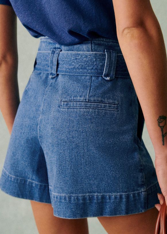 Rome New Shorts - Deep Blue - Organic cotton - organic textile - Sézane