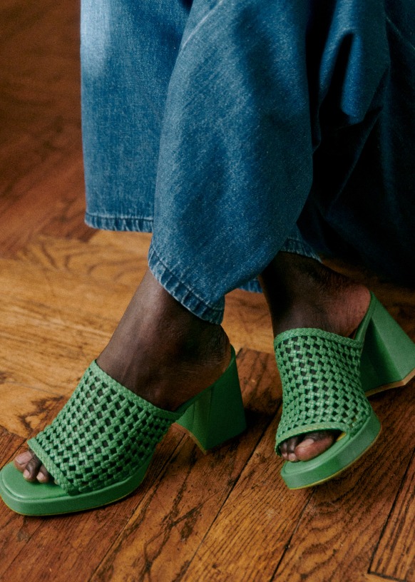 Annalisa High Mules - Metallic Gold - Smooth metallic-effect sheepskin ...