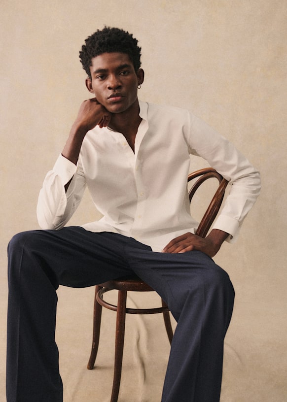 Pinpoint Edgar Shirt - White - Organic cotton - organic textile ...