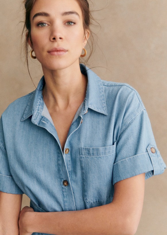 Dora Dress - Tiles Print - Viscose - Octobre Éditions