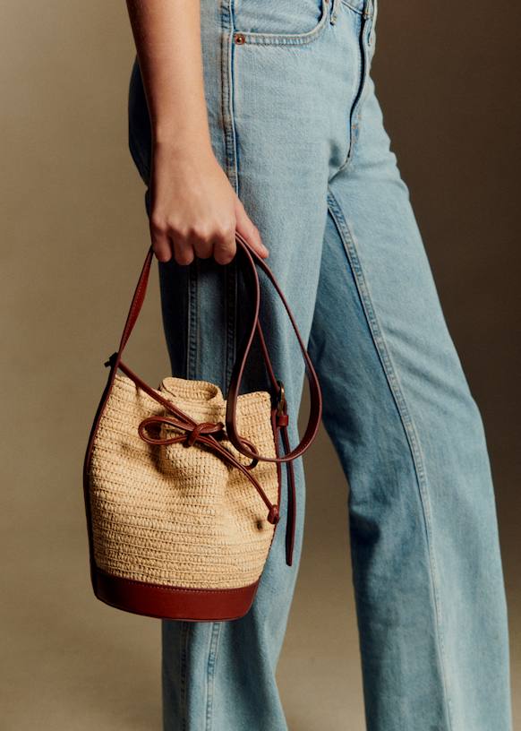 Mini Farrow Raphia Bag - Natural Beige - Raffia - Sézane