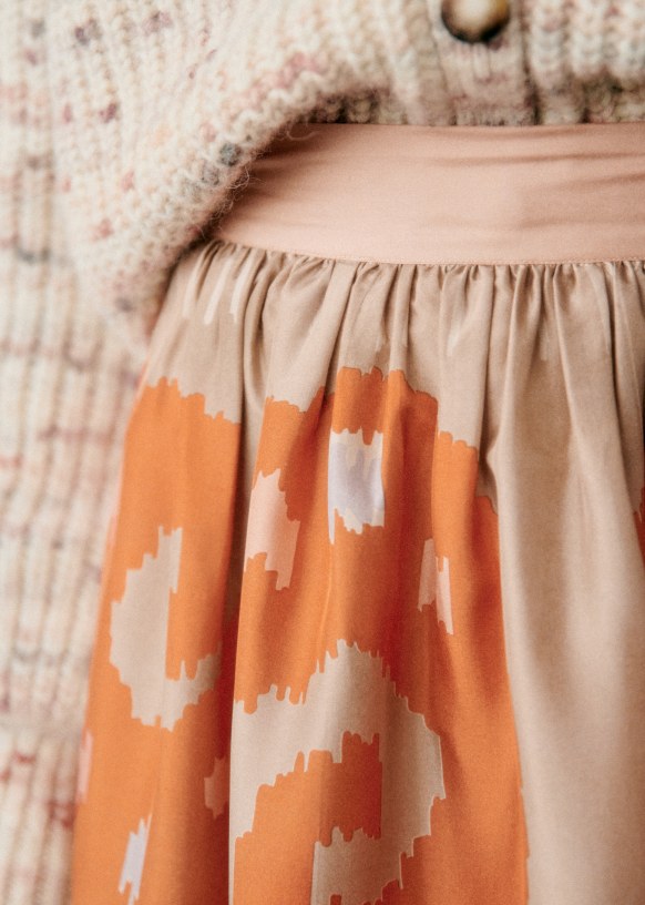 Tanja Skirt - Pink Sand - Silk - Sézane