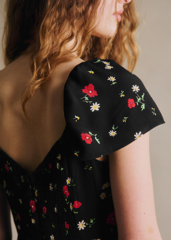 Alessia Dress - Poppy Print - Viscose ECOVERO™ LENZING™ - Sézane