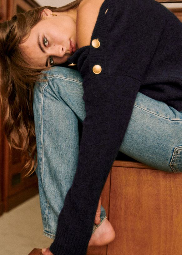 Milann Jumper - Navy - Merino Wool - Sézane
