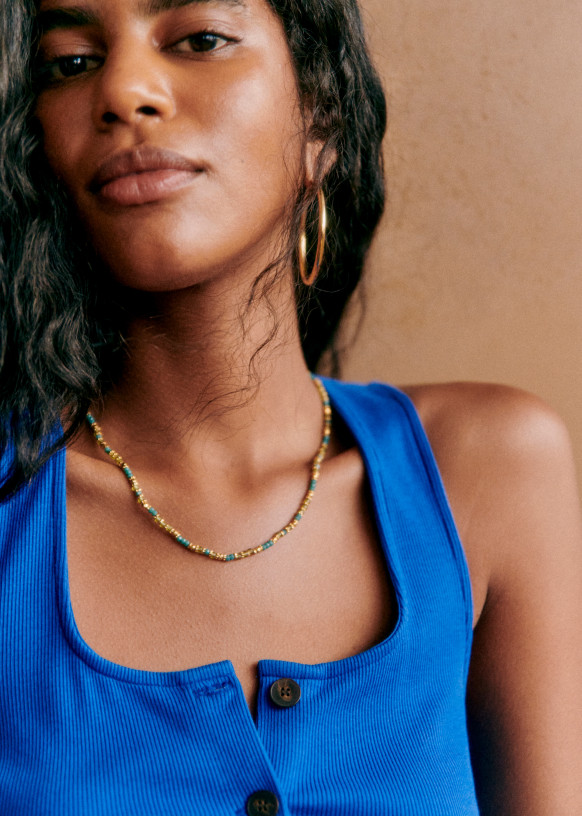 Elise Necklace - Pink - Beads - Octobre Éditions