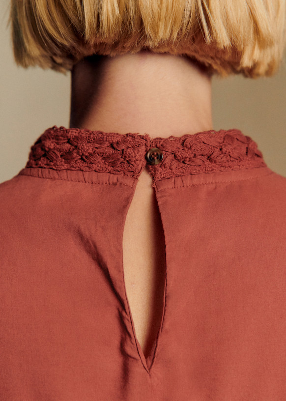 Pintel Blouse - Brown - Cotton - Sézane
