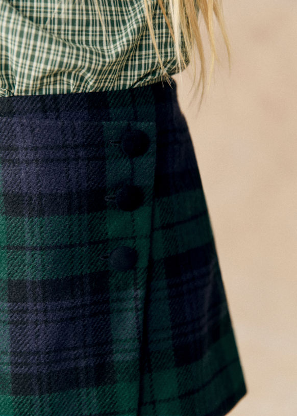 Peter Skirt - Petit Sézane x MDLO - Batley Check - Wool - Octobre Éditions
