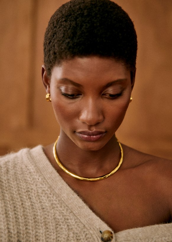 Mara Necklace - Gold - Majority recycled brass - Sézane