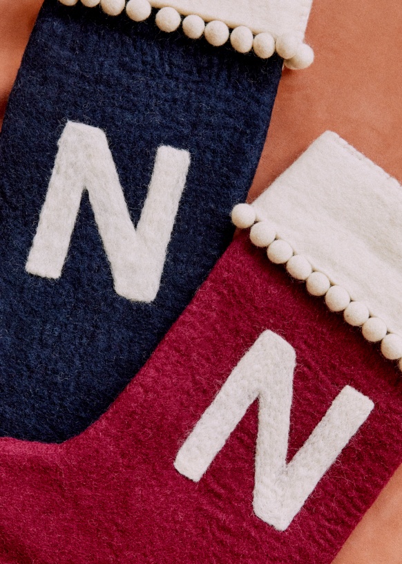 Navy Festive stocking - N - Sézane