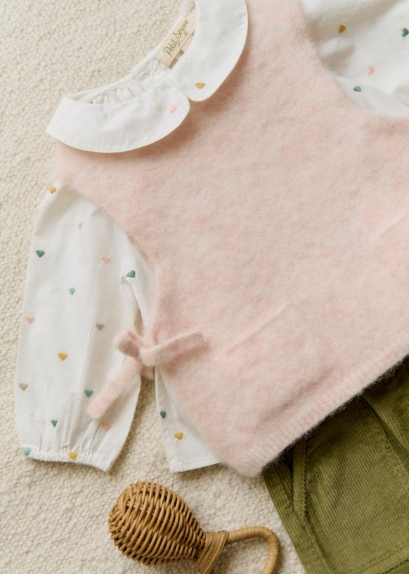 Pull Léandre - Rose Clair - Polyamide recyclé - Octobre Éditions