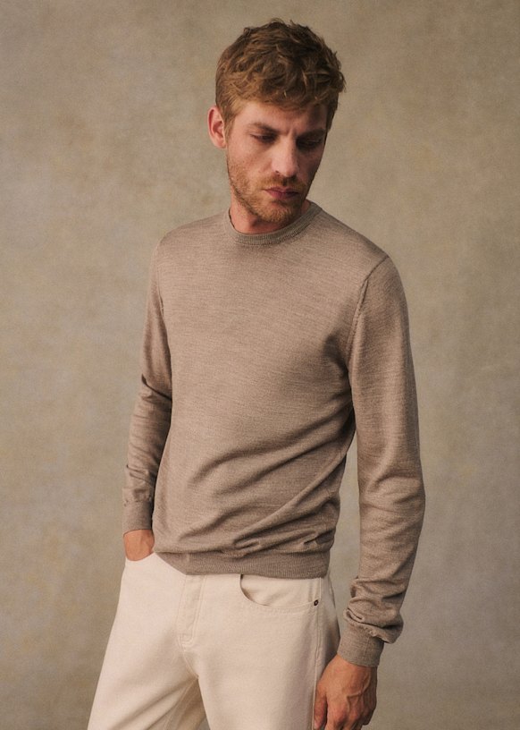 Nils Sweater - Speckled White - Wool - Sézane