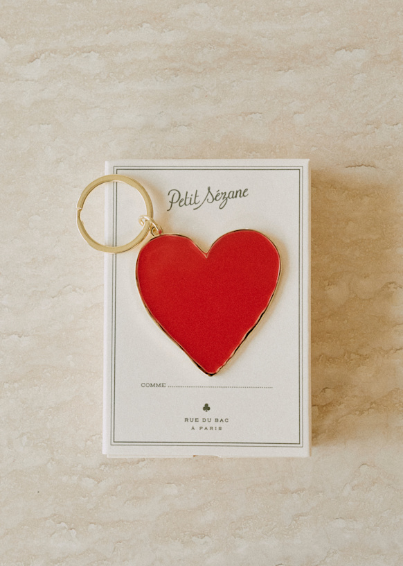 Heart Keychain - Red - Enamel - Sézane