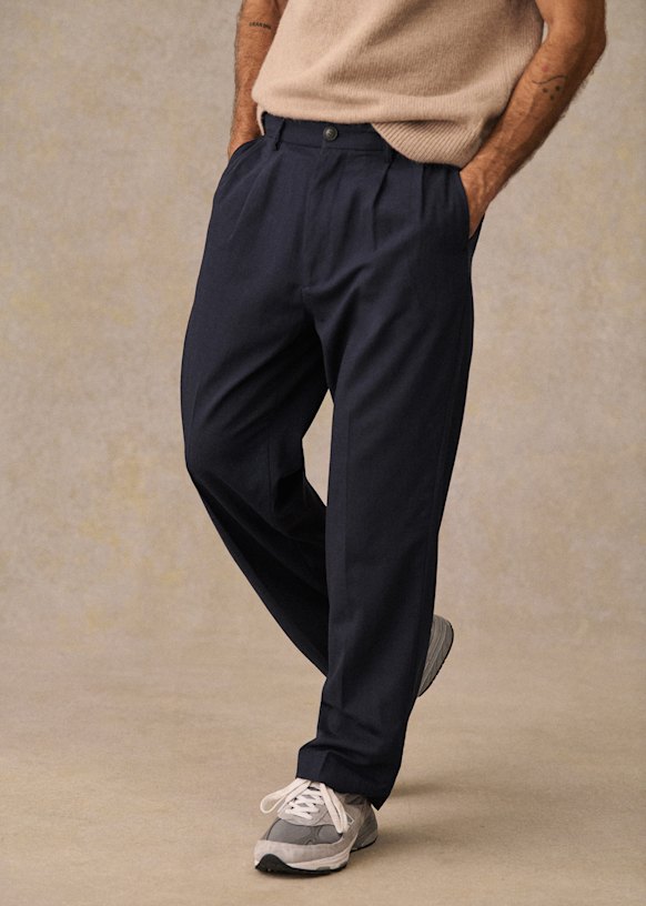 Dusk Pants - Navy - Wool - Octobre Éditions