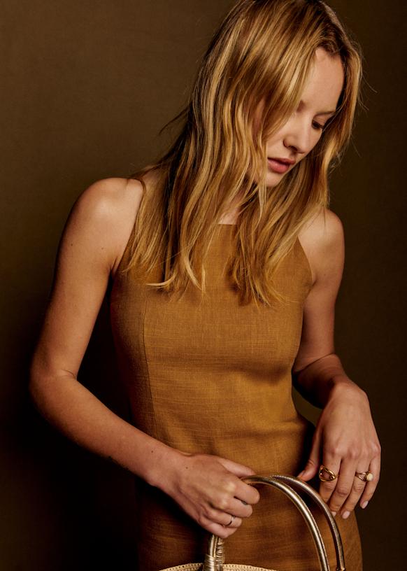 Cherina Dress - Spice - Linen - Sézane