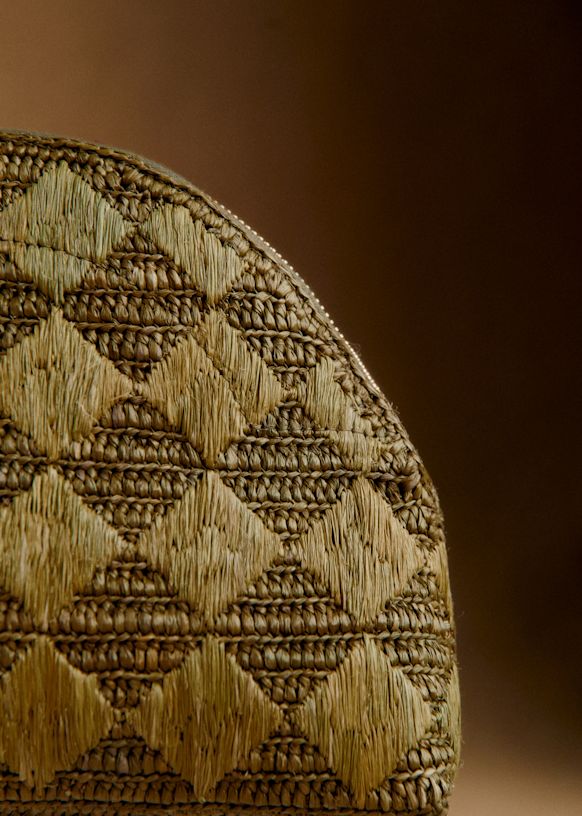 Simona Pouch - Natural Raffia Embroidery - Raffia - Sézane